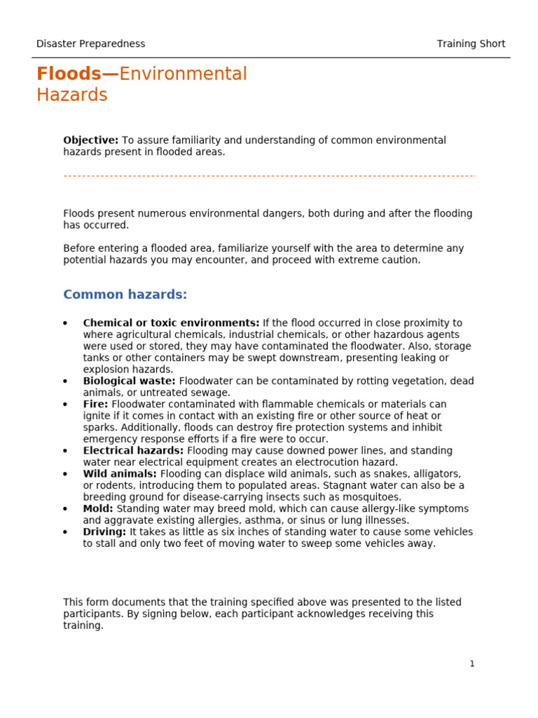 Floods - Environmental Hazards - English | PDF | Hazards | Flood