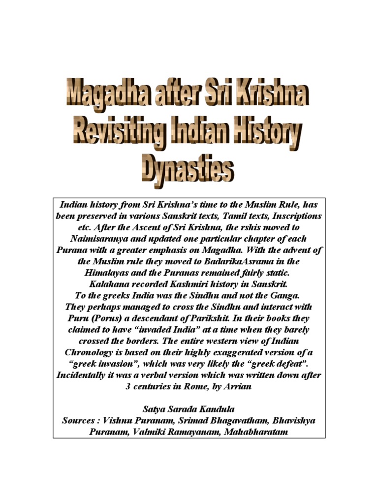 Magadha After Sri Krishna | PDF | Puranas | Krishna