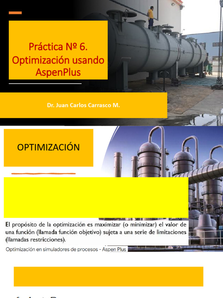 C9 2024 21oct Practica 6 Optimization AspenPlus | PDF | Optimización Matemática | Función ...