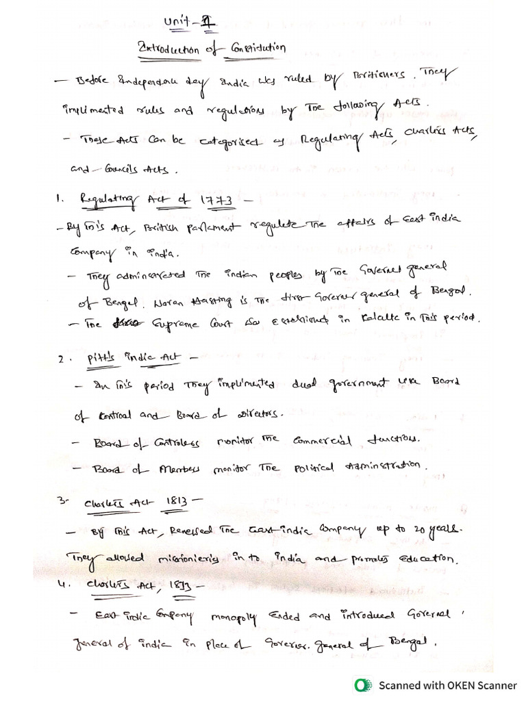 COI Class Notes 1 | PDF