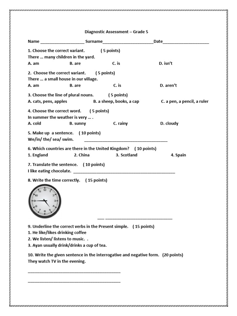 Diagnostic Assessment Grade 5 Gulshan Anar Pdf