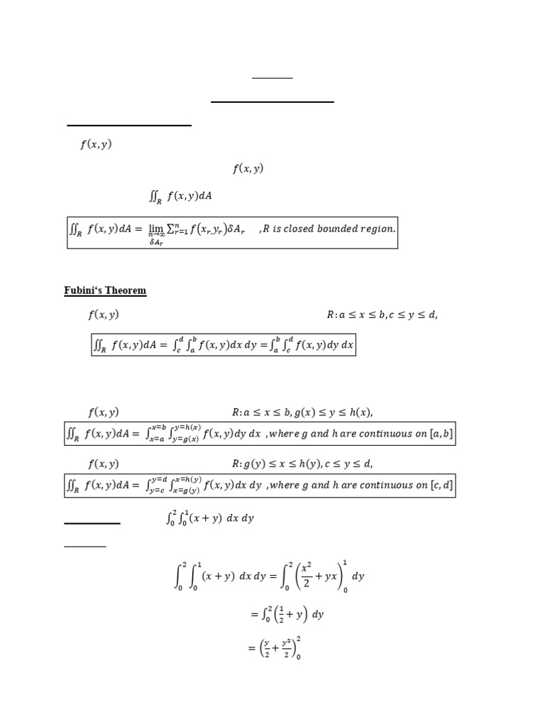 Multiple Integral Pdf Coordinate System Pi
