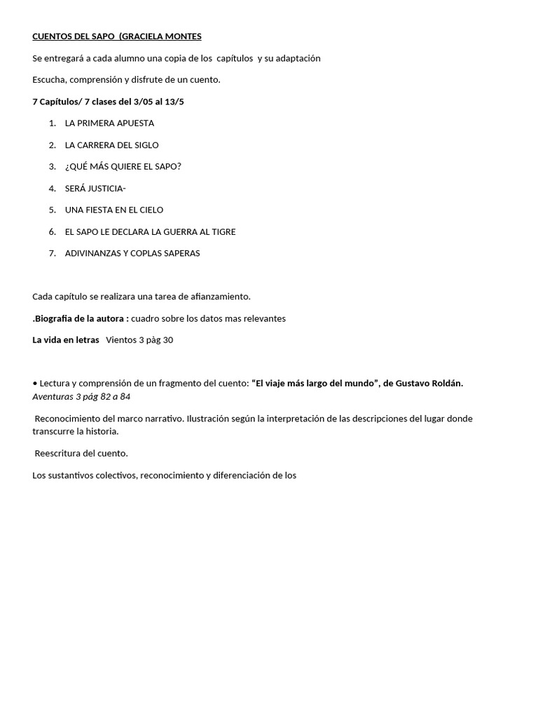 Cuentos Del Sapo | PDF