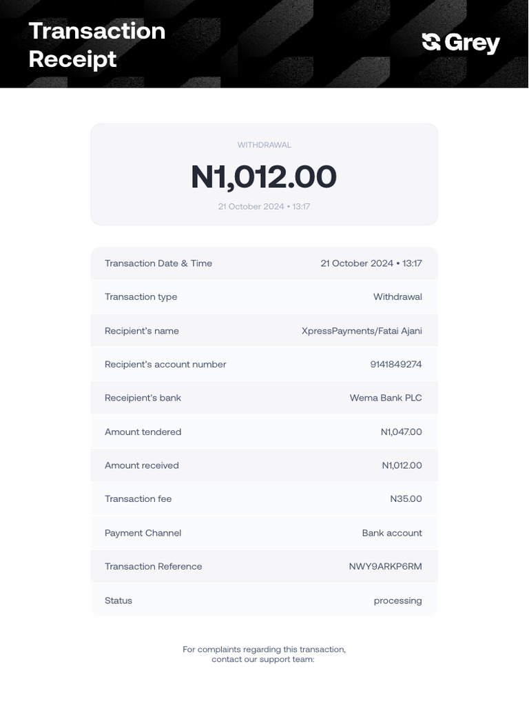 Transaction Receipt | PDF
