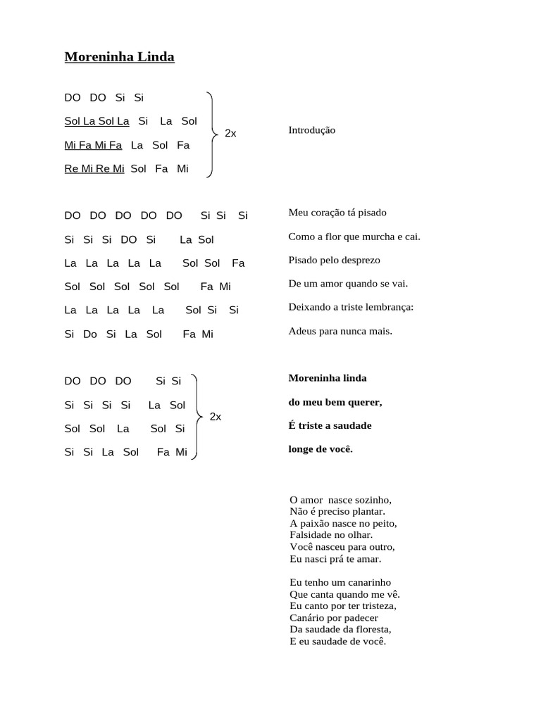 Moreninha Linda Flauta Pdf