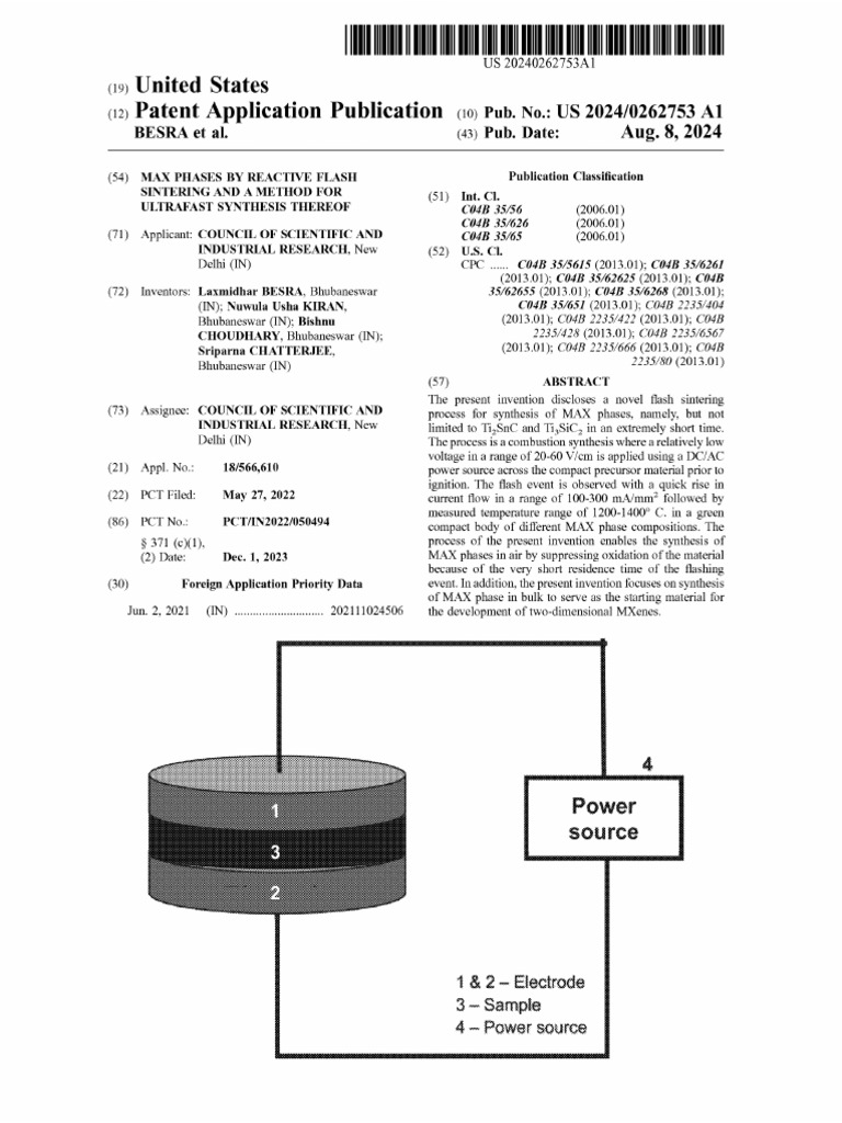 US Patent 0079NF2021_MAX Phase Synthesis | PDF