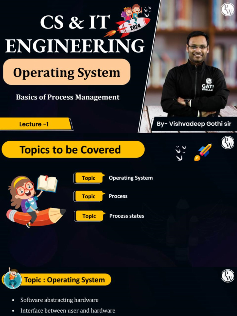 Basics of Process Management (Lec 01) - Class Notes | PDF