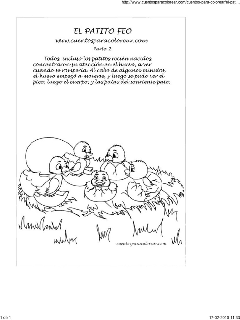 Cuento ilustrado: El Patito Feo | PDF | Juegos y actividades