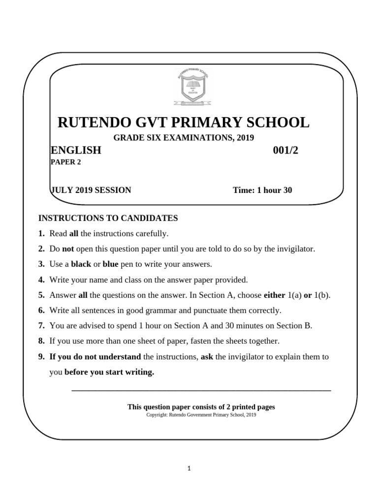 Grade 6 English 2 | PDF