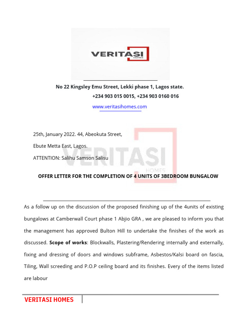 Offer Letter Samson | PDF | Private Law | Common Law