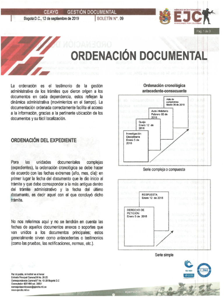 BOLETIN No 9 ORDENACION DOCUMENTAL | PDF
