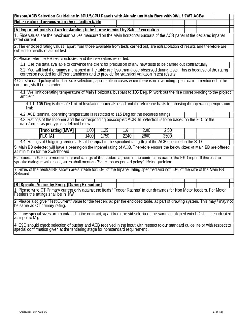 Automatic Busbar Selection | PDF | Temperature
