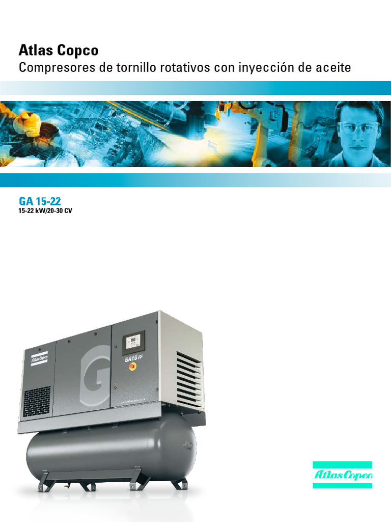 ATlas Copco GA - 15 - 22 - Brochure - ES | PDF | Calidad (comercial ...