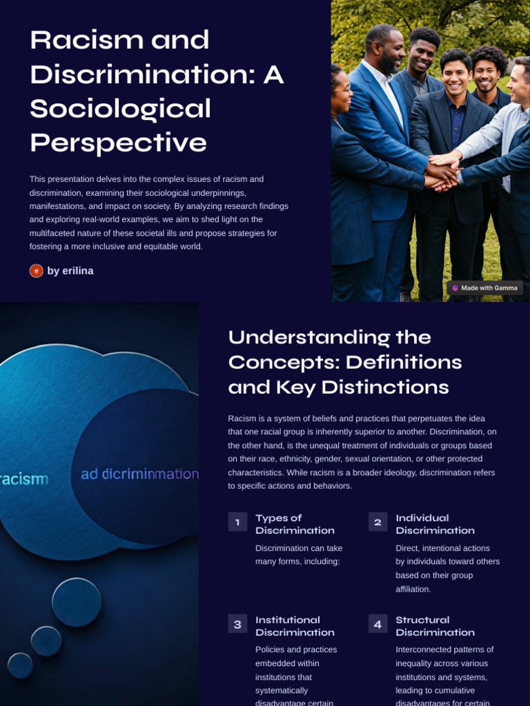 Sociological Insights on Racism & Discrimination | PDF | Discrimination ...