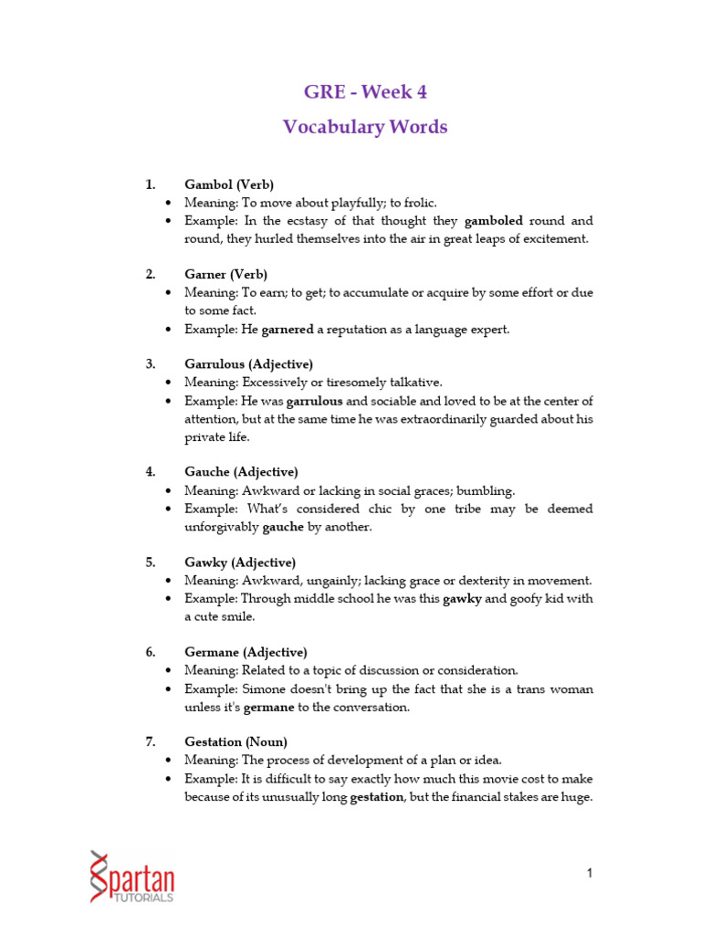 Week 4 Vocabulary | PDF | Adjective | Hedonism
