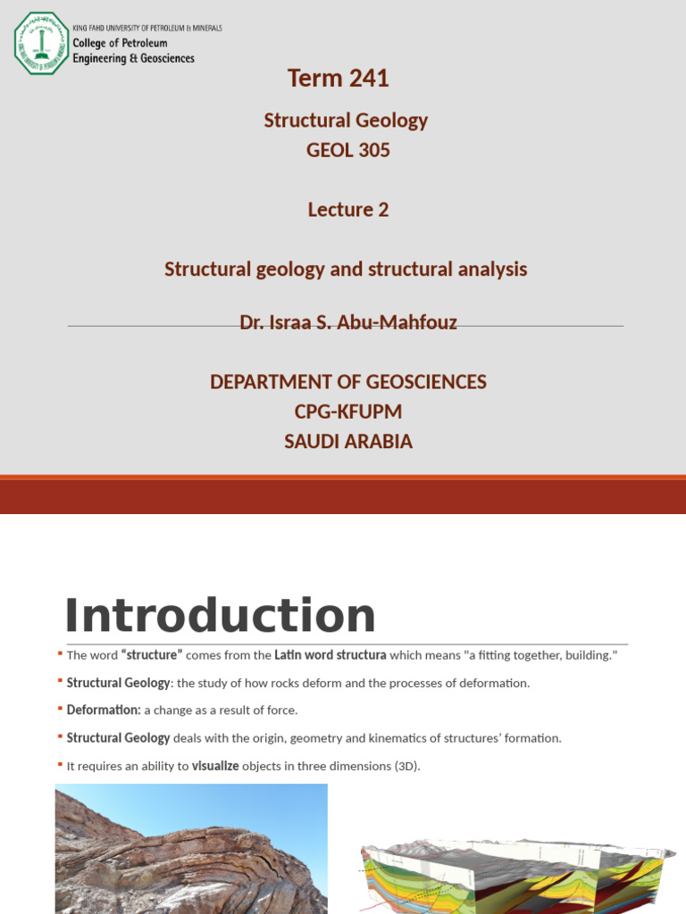 Lecture 2-GEOL - 305 - Structural Geology and Structural Analysis | PDF ...