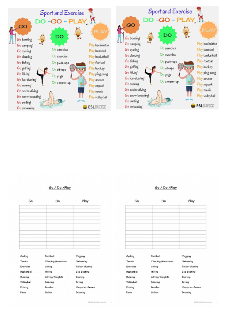 play,do,go EXERCISE | PDF