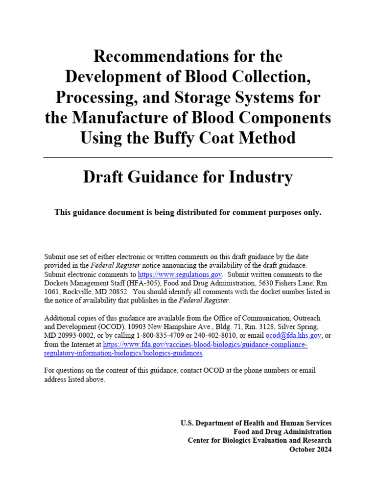 Recommendations For Using The Buffy Coat Method - 10 16 24 | PDF ...
