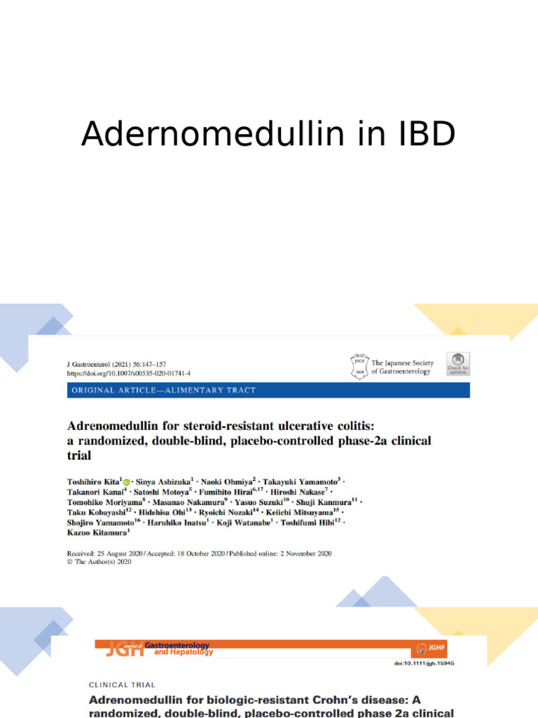 Adernomedullin in IBD | PDF | Inflammatory Bowel Disease | Medical Specialties