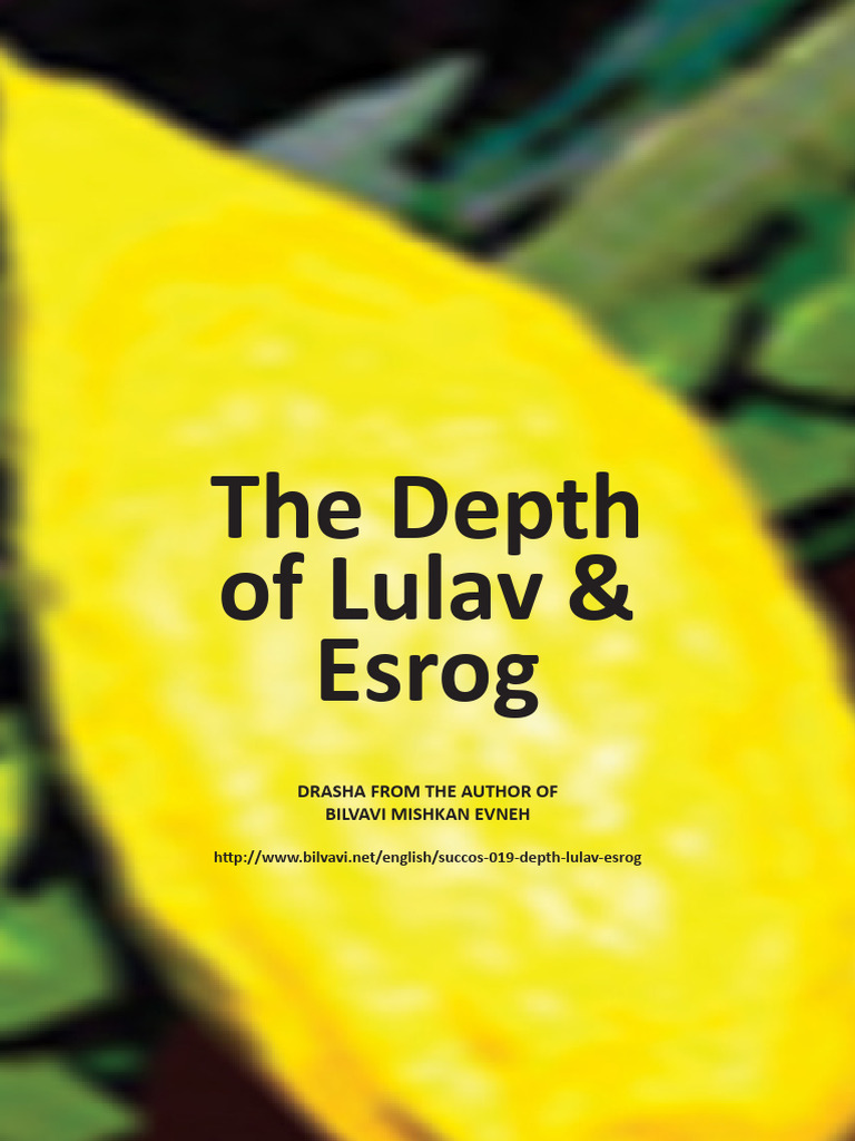 Understanding Lulav and Esrog Symbolism | PDF | Hebrew Words And ...