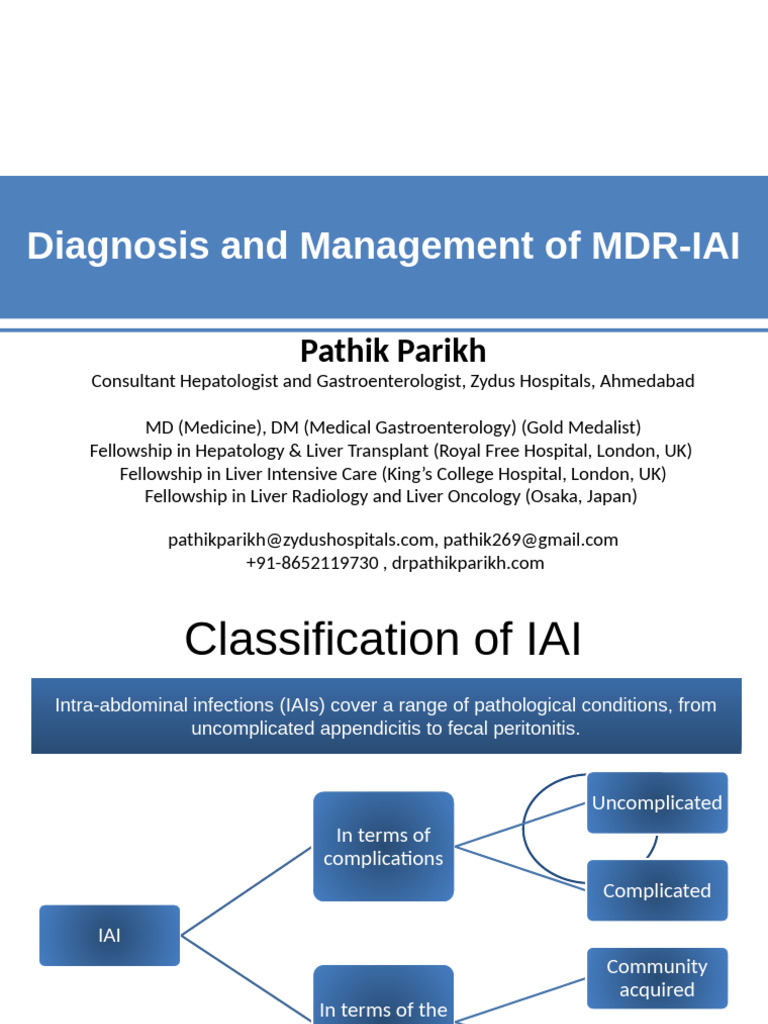 Diagnosis and Management of MDR-IAI - Pathik | PDF | Beta Lactamase ...