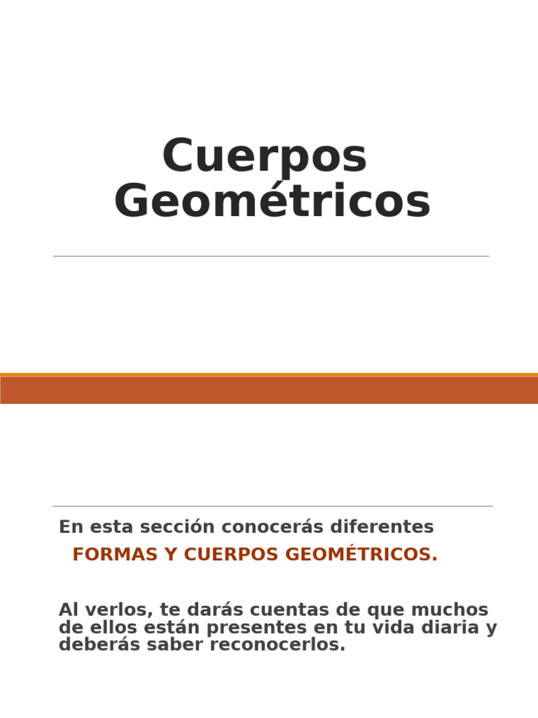 Cuerpos Geométricos | PDF | Geometría euclidiana | Formas geométricas