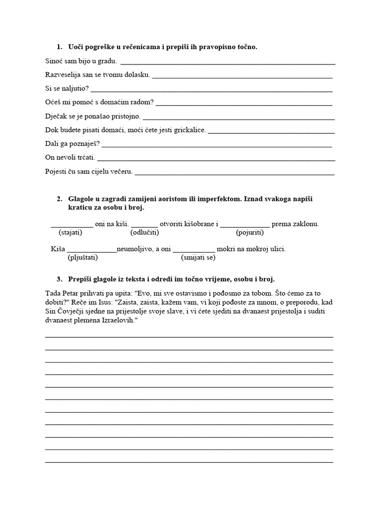 Glagolski Oblici 2 - PDF | PDF