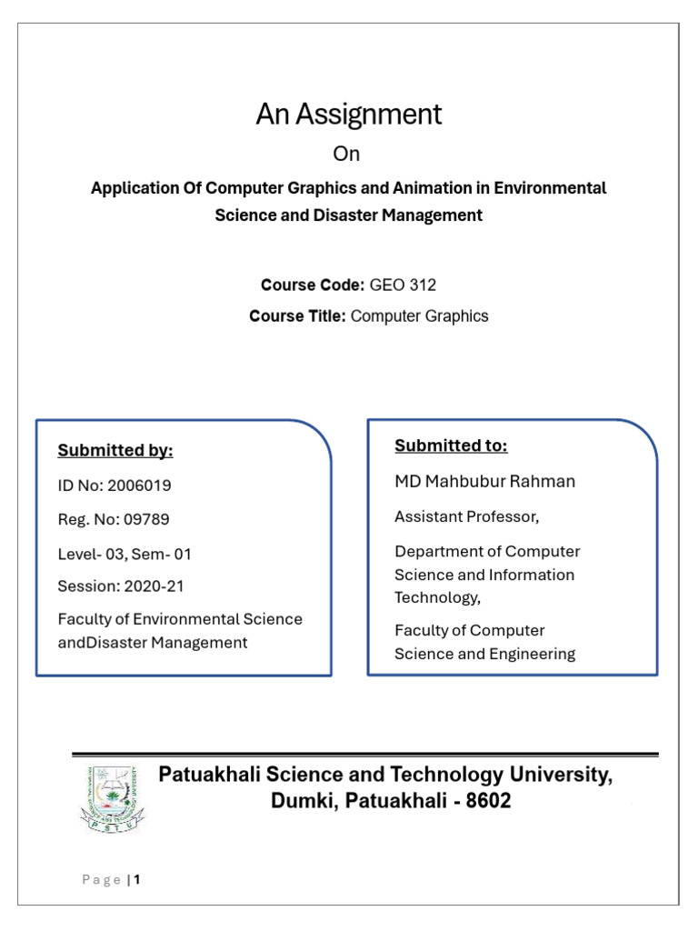Computer Graphics in Environmental Science | PDF | Simulation | Natural Disasters