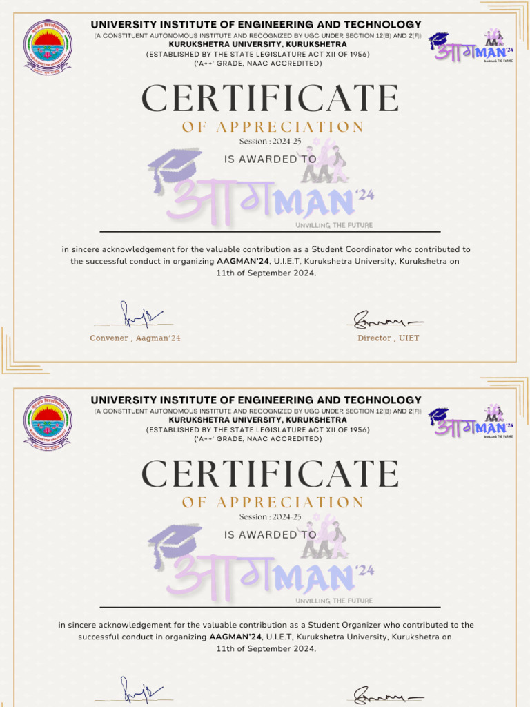 The Following Award Is Given To | PDF | Educational Stages | Higher ...