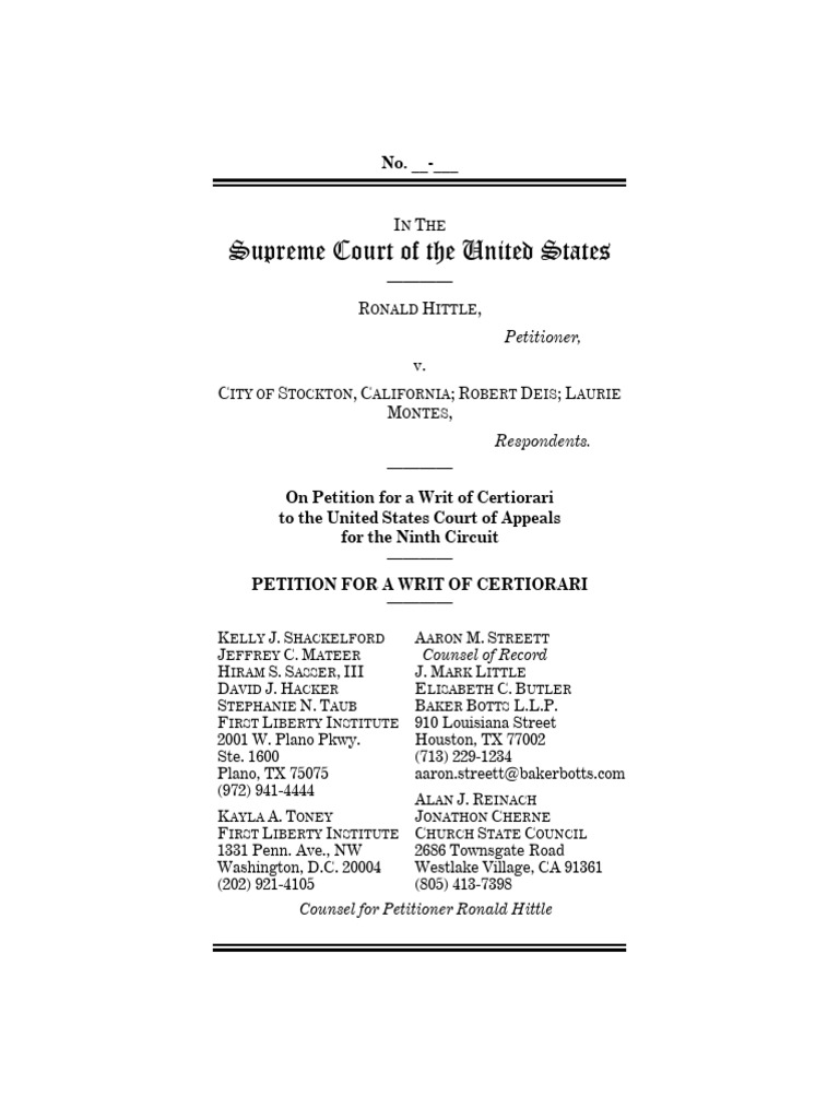 Supreme Court of The United States: I T - R H, v. C S, C R D L M | PDF ...