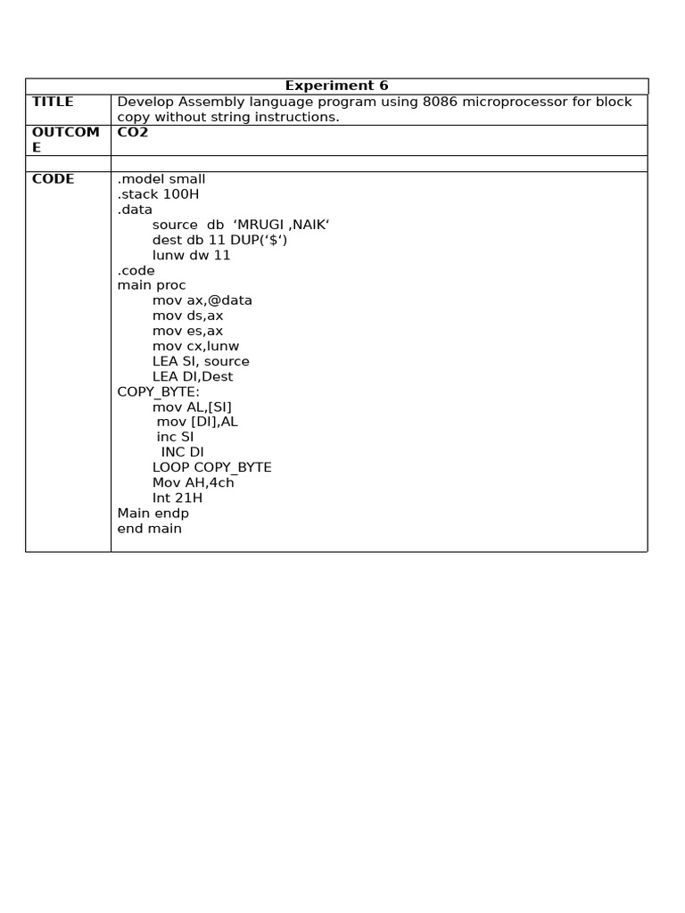 Experiment 6 N 7 | PDF