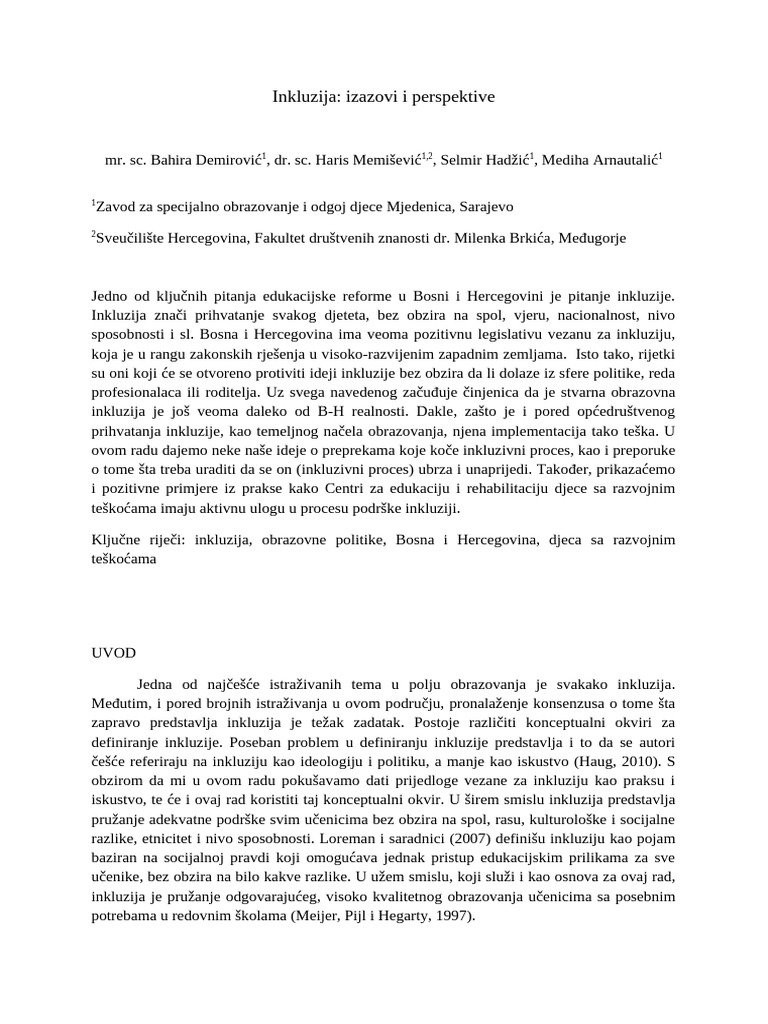 Inkluzija | PDF