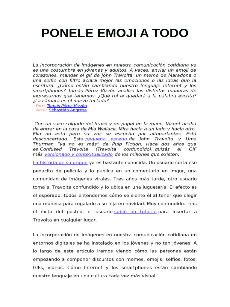 Texto - Ponele Emoji A Todo | PDF | Informática