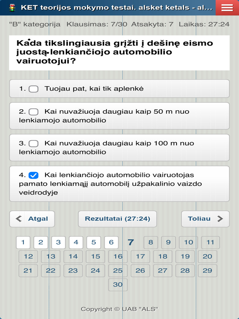 KET teorijos mokymo testai. alsket ketals | PDF