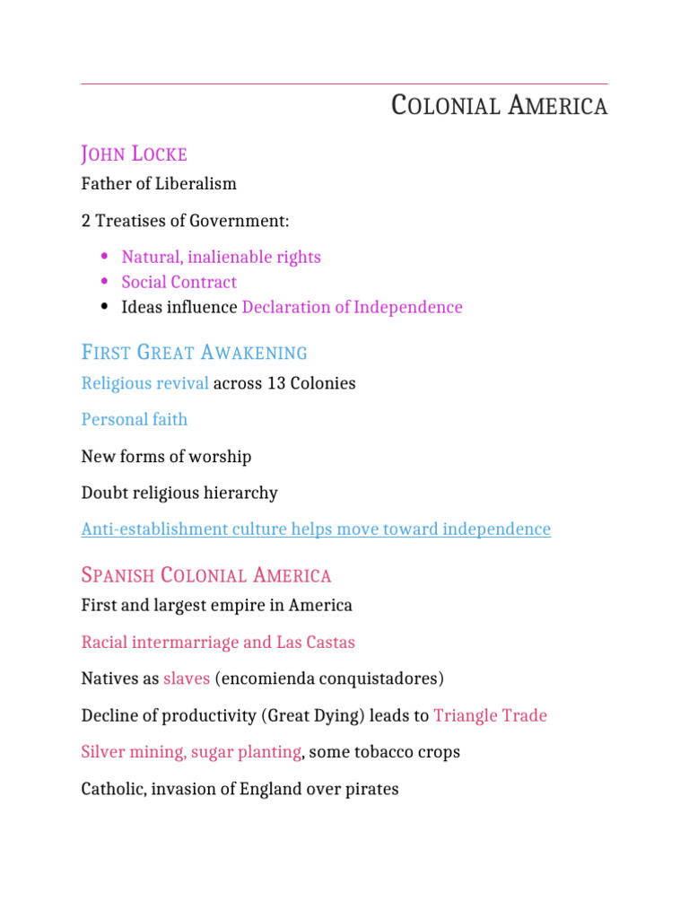 Unit 1 and Constitution | PDF | Colonial History Of The United States ...