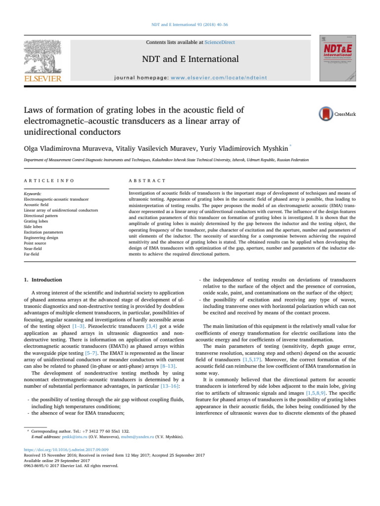 Acoustic Grating Lobes in EMATs | PDF | Waves | Polarization (Waves)