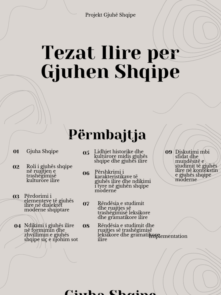 Tezat Ilire Per Gjuhen Shqipe | PDF