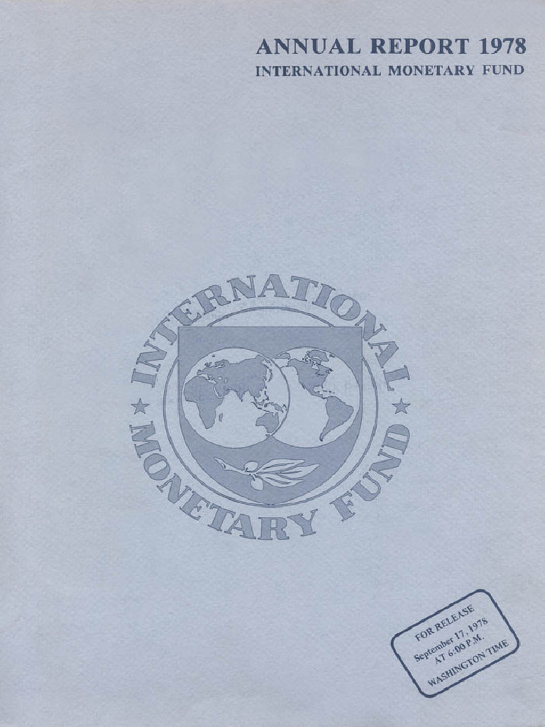 International Monetary Fund Annual Report 1978 | PDF | Monetary Policy ...