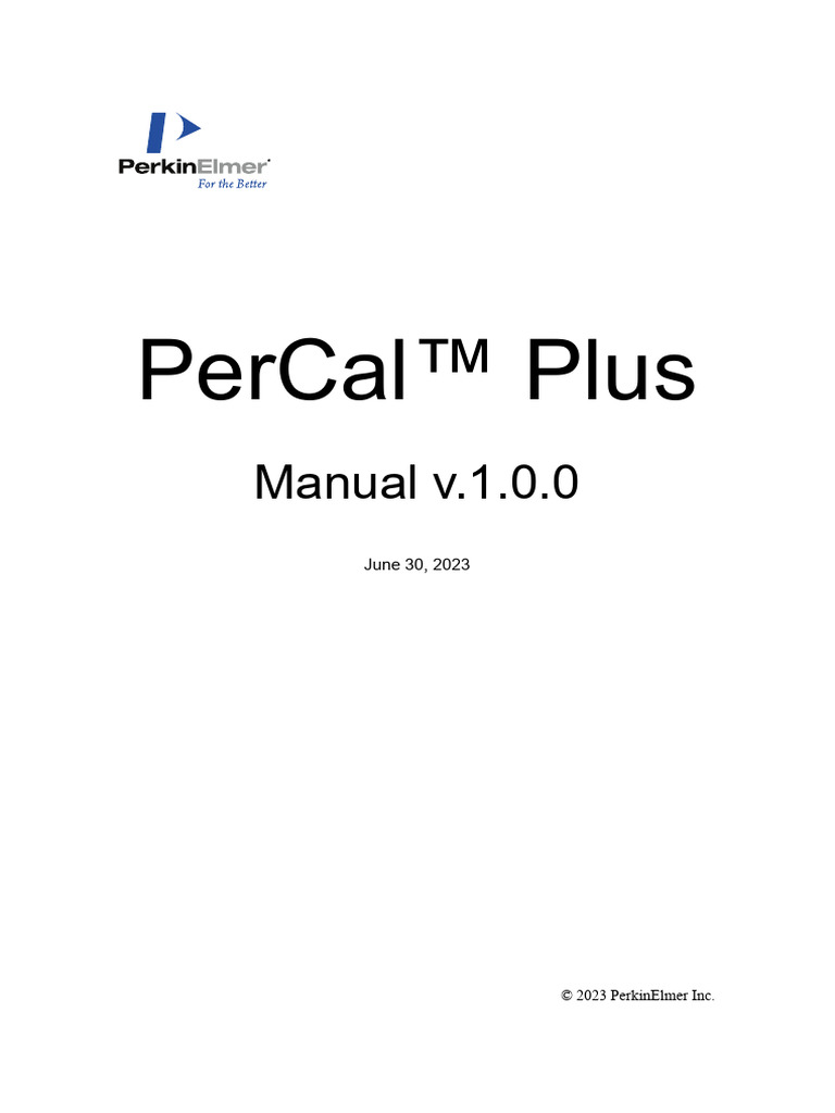 PerCal Plus User Manual Overview | PDF | Errors And Residuals | Mean ...
