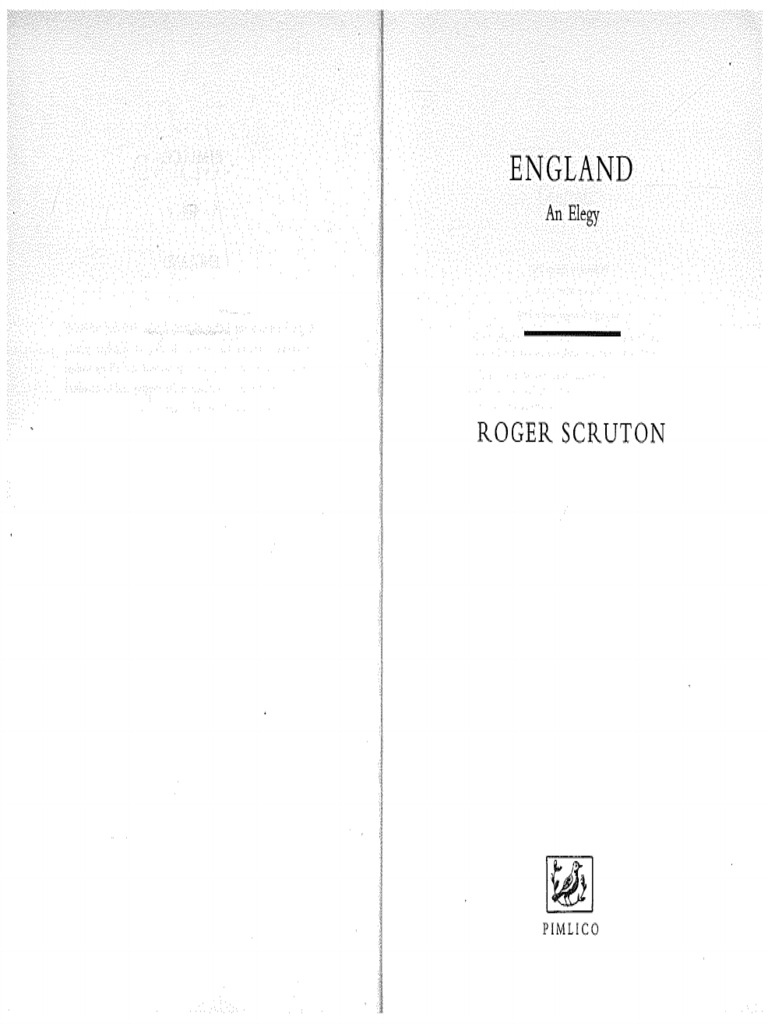 R. Scruton, England: An Elegy | PDF
