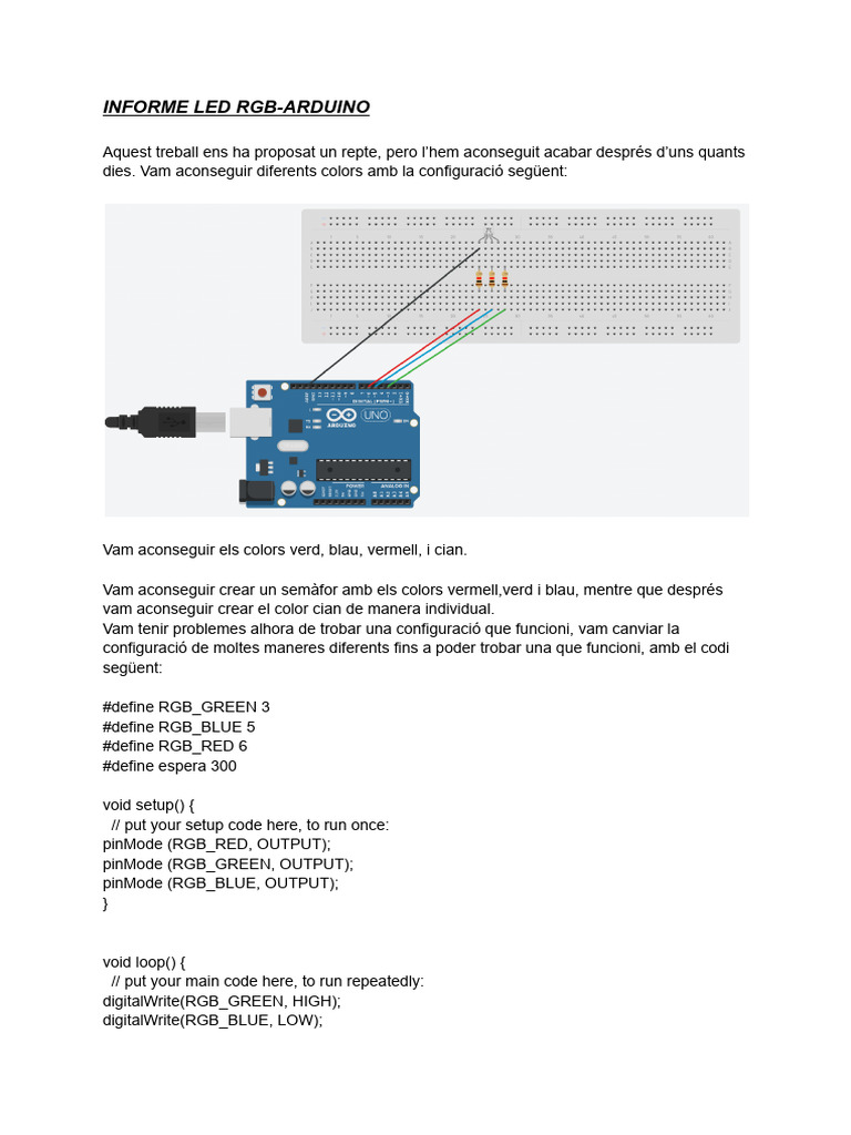 Informe Led rgb-ARDUINO | PDF