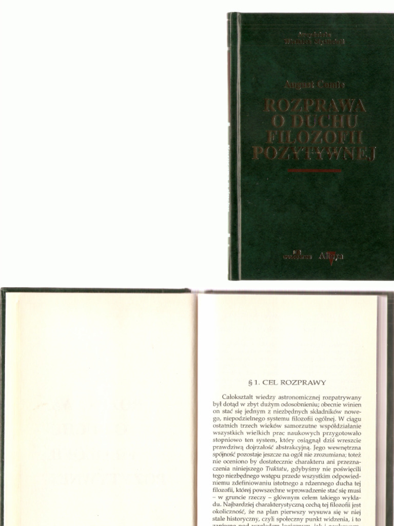 A. Comte Rozprawa o Duchu Filozofii Pozytywnej-2 | PDF