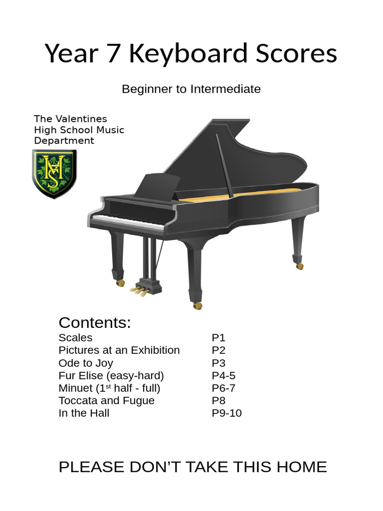 Year 7 Keyboard Skills Scores | PDF | Musical Compositions | Musical ...