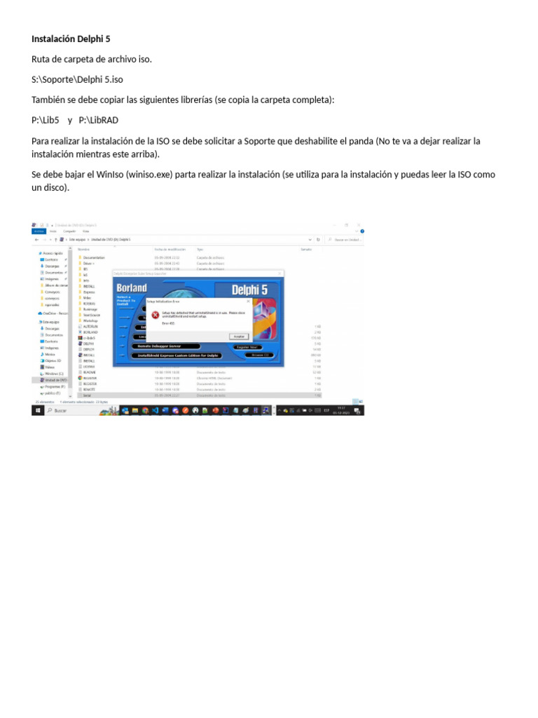 Instalación Delphi 5 | PDF | Informática