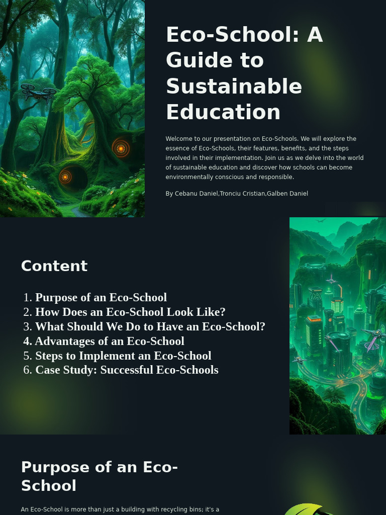 Eco School A Guide To Sustainable Education | PDF | Sustainability ...