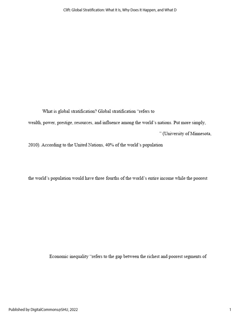 Understanding Global Stratification | PDF | Poverty | Poverty ...