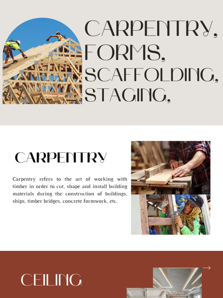 Carpentry, Formworks, Scaffolding, & Staging | PDF | Scaffolding | Window