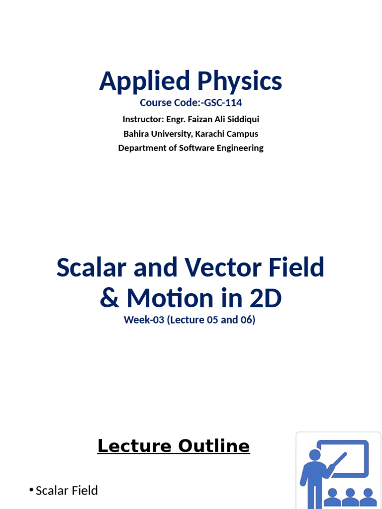 Scalar and Vector Fields in 2D Motion | PDF | Euclidean Vector | Velocity
