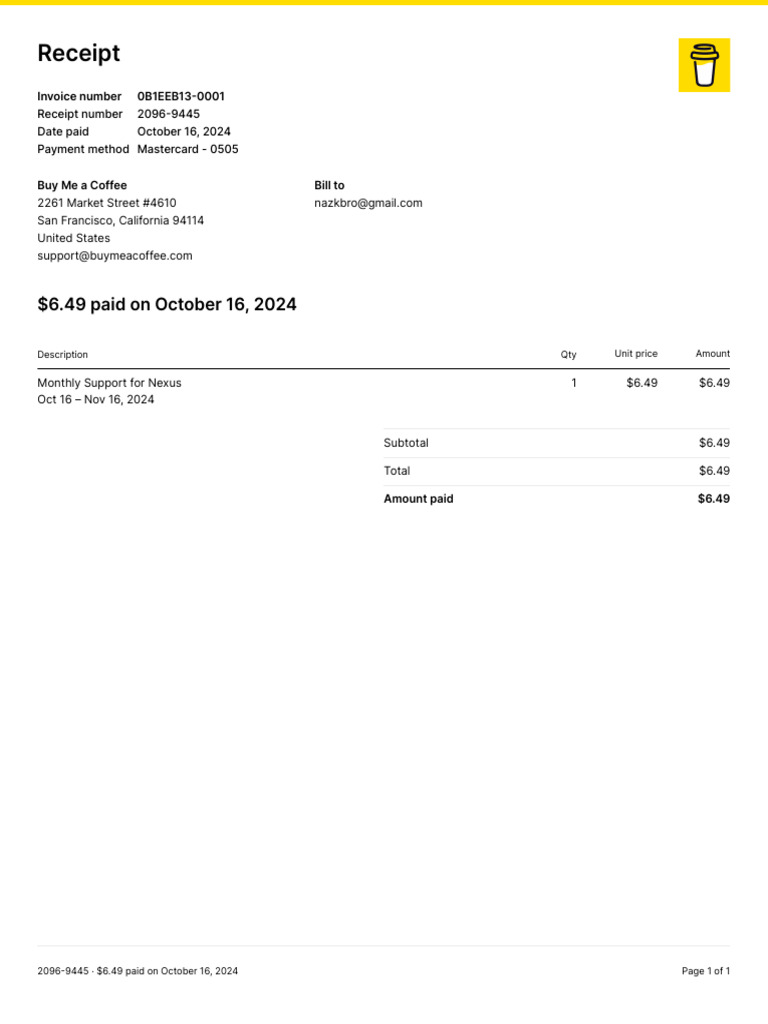 Receipt 2096 9445 | PDF