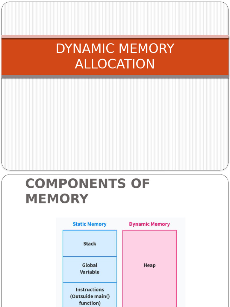 dynamic memory allocation | PDF | Pointer (Computer Programming ... dynamic memory allocation | PDF | Pointer (Computer Programming ...